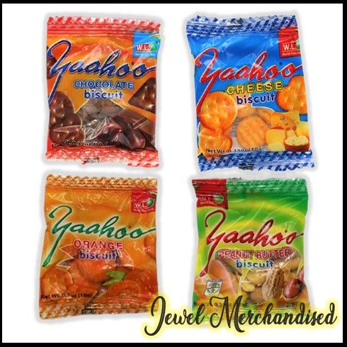 JM FG-0085 | JM Foods | Yaahoo Biscuit | Chocolate | Cheese | Orange | Peanut Butter | 20's ...