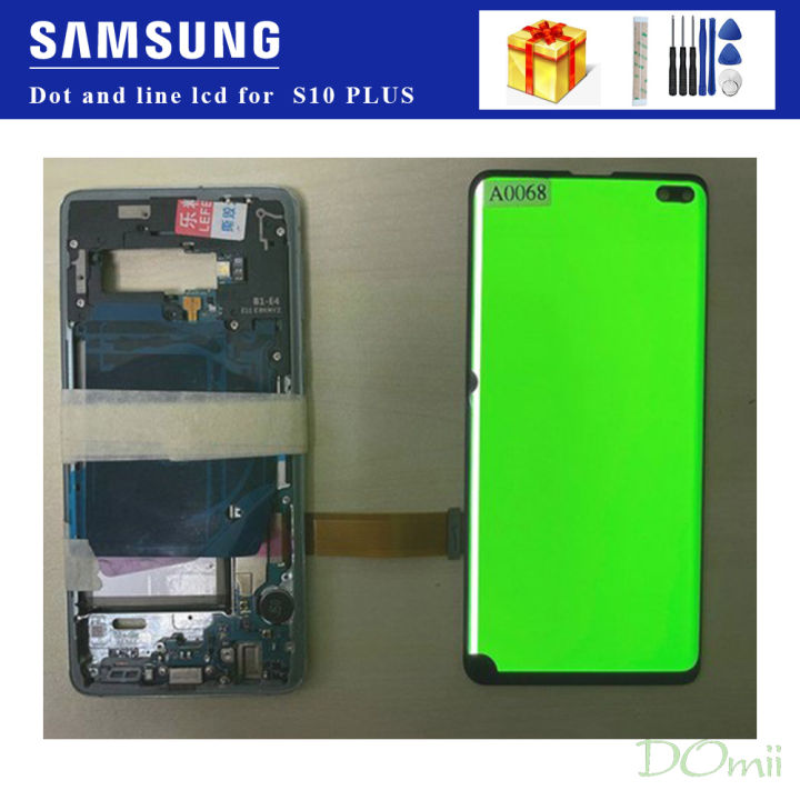 Original Line Point Burn Display For Samsung Galaxy S10 G973F s10 PLUS ...