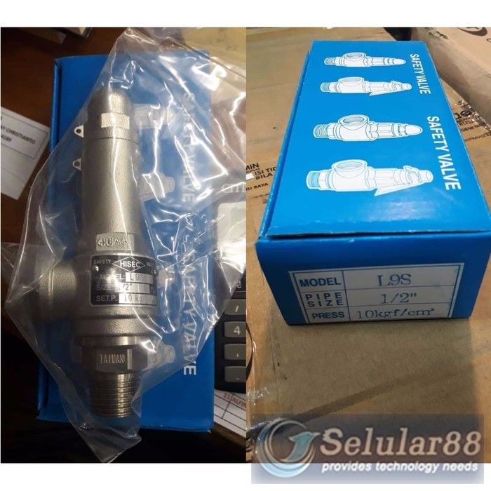 Hisec Safety Valve 1 1/2 inch Stainless Steel 10kg cm2 TAIWAN ORIGINAL ...
