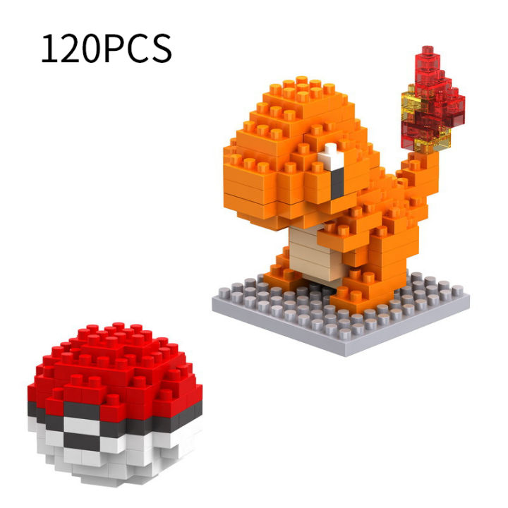 Pokemon Blocks Small Cartoon Mini Micro Eevee Action Pikachu Building ...