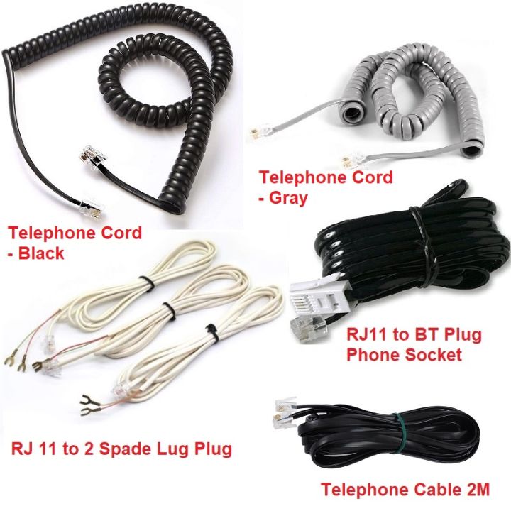 Telephone Wire - RJ11 to BT Plug and Lug Plug Ready Stocks | Lazada