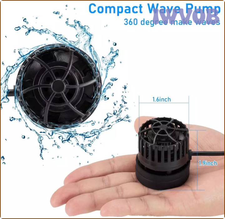 IWVOB ZKSJ Quiet 12V Wave Maker Seawater Saltwater Marine Coral Reef Nano mini Aquarium Fish ...