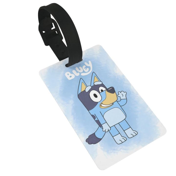 Bluey Luggage Tag Suitcase Name ID Card Labels Identifiers PVC Baggage ...