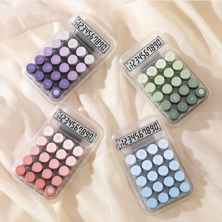 TINGTIAN 10 Digits Display Transparent Electronic Calculator Portable ...