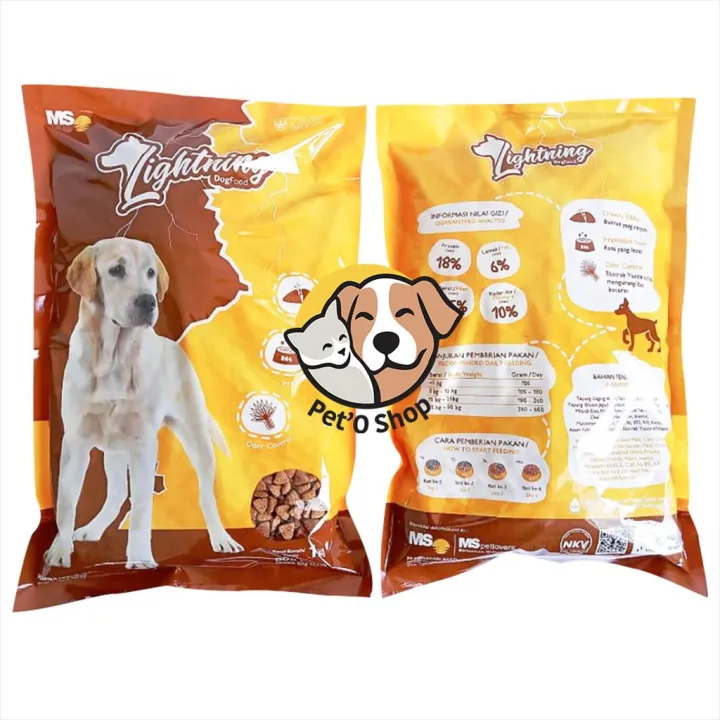 Makanan Anjing Lightning Dog Dry Foor Kemasan 800gr | Lazada Indonesia