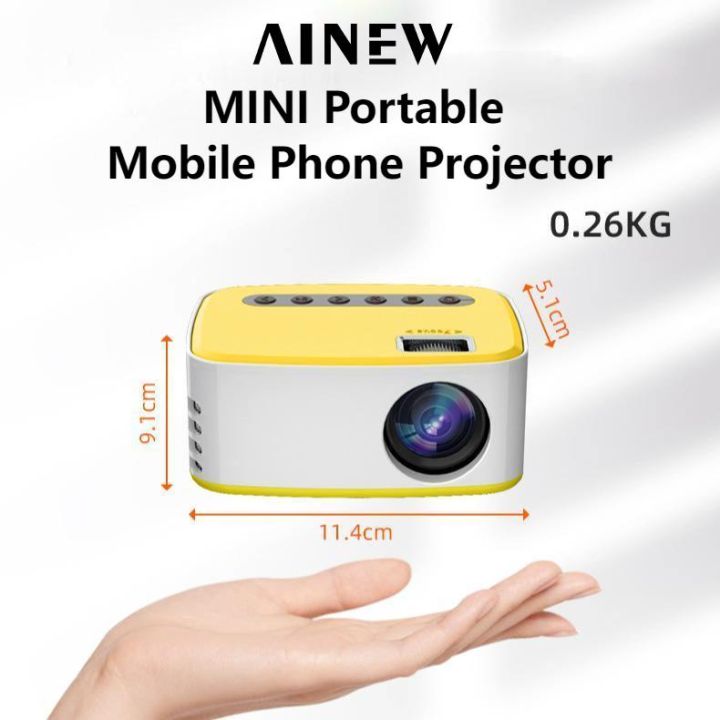 Projector Mini Wireless AINEW HP01 1080P HD LED Mobile Phone Projector ...