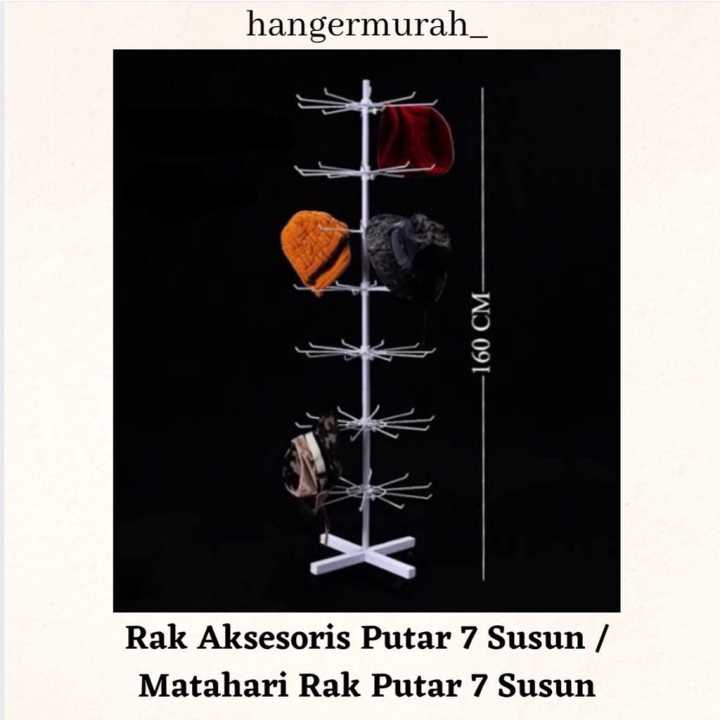 Rak Display 7 Susun / Matahari 7 susun / Gantungan Aksesoris Matahari 7 ...