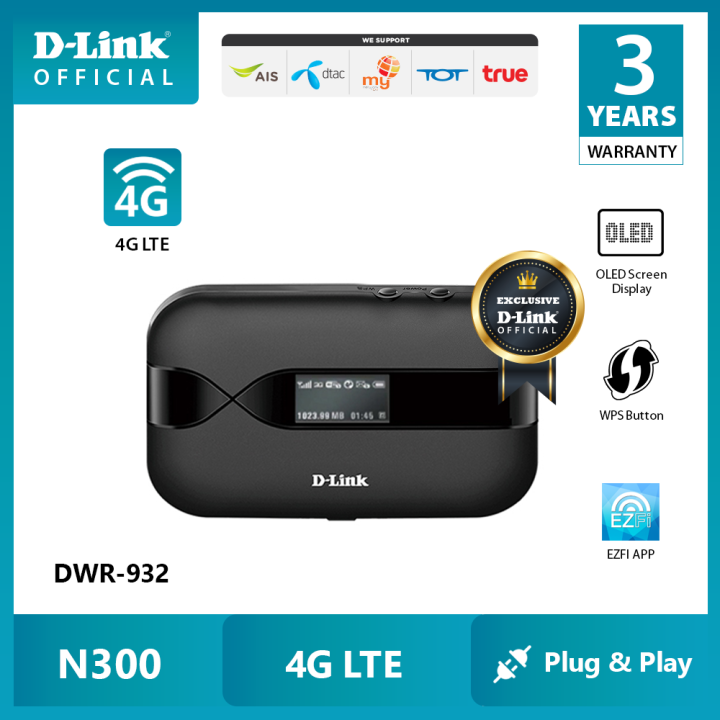 D-Link D-Link DWR-932 N300 4G/LTE WiFi Mobile Router | Lazada.co.th