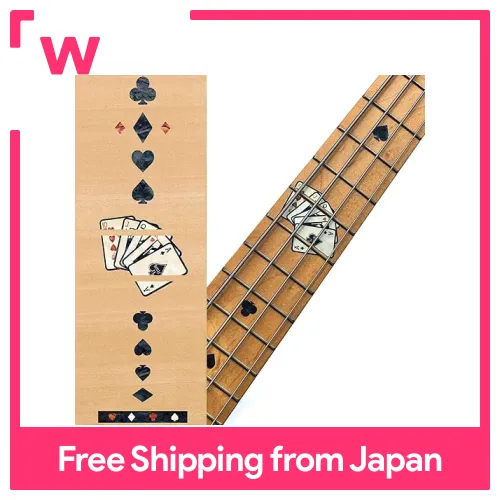 Playing card for Jockomo bass Trump BLACK Inlay sticker on pearl bass ...