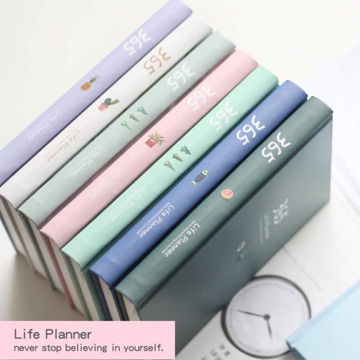 Ins Minimalist 365 Days Planner Notebook Cute Girl Journal Diary Daily ...