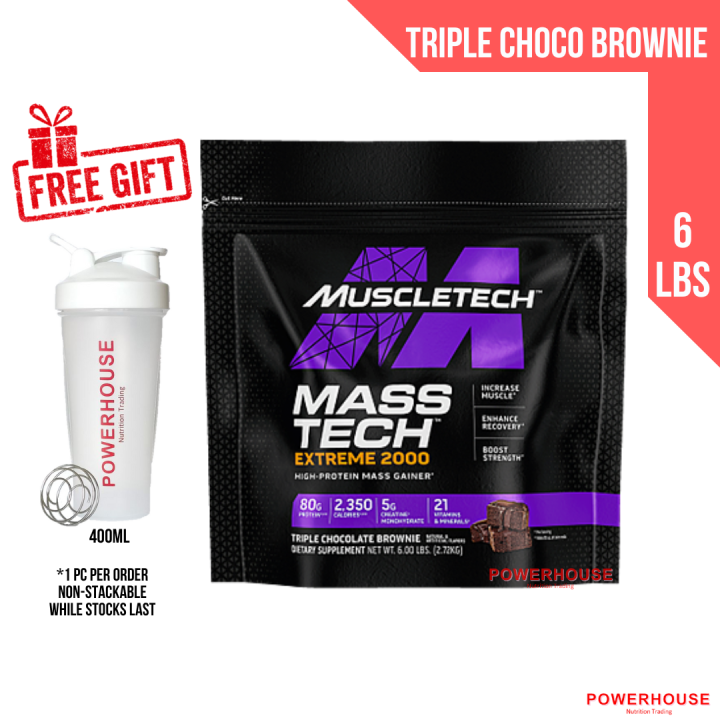 Muscletech Mass Tech Extreme 2000, 6 lbs [Masstech, Ultimate 100% Whey ...