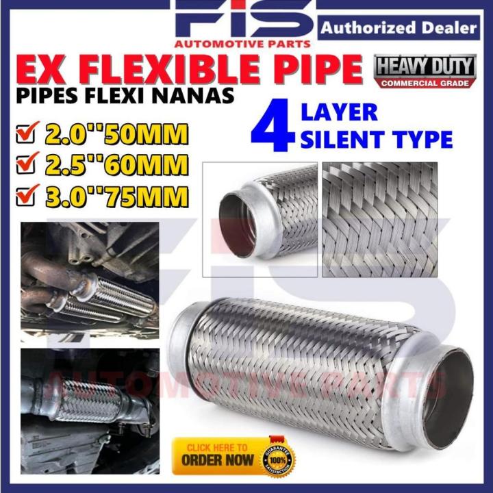 FIS Exhaust Flexible Pipe Steel 4 Layer For Car 4x4 Truck Isuzu Hicom ...