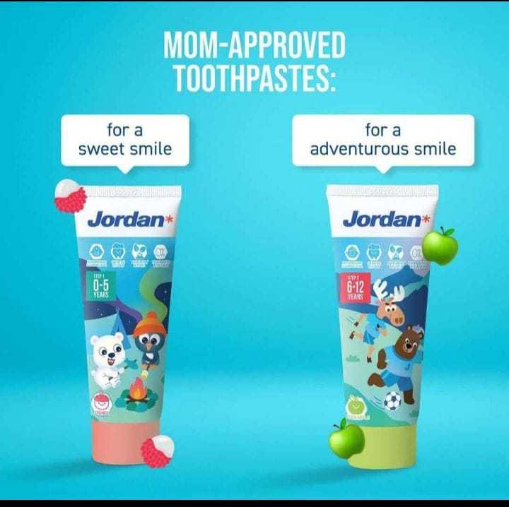 JORDAN TOOTHPASTE KIDS STEP 1 (0-5 TAHUN) STEP 2 (6-12 TAHUN) / PASTA ...