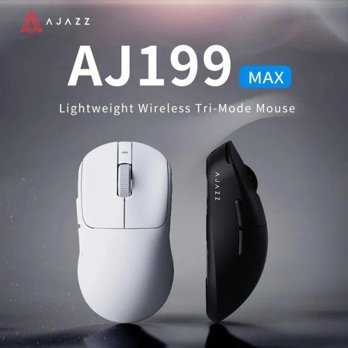 Ajazz AJ199 AJ-199 Max Wireless Gaming Mouse Ultra Lightweight Tri Mode ...