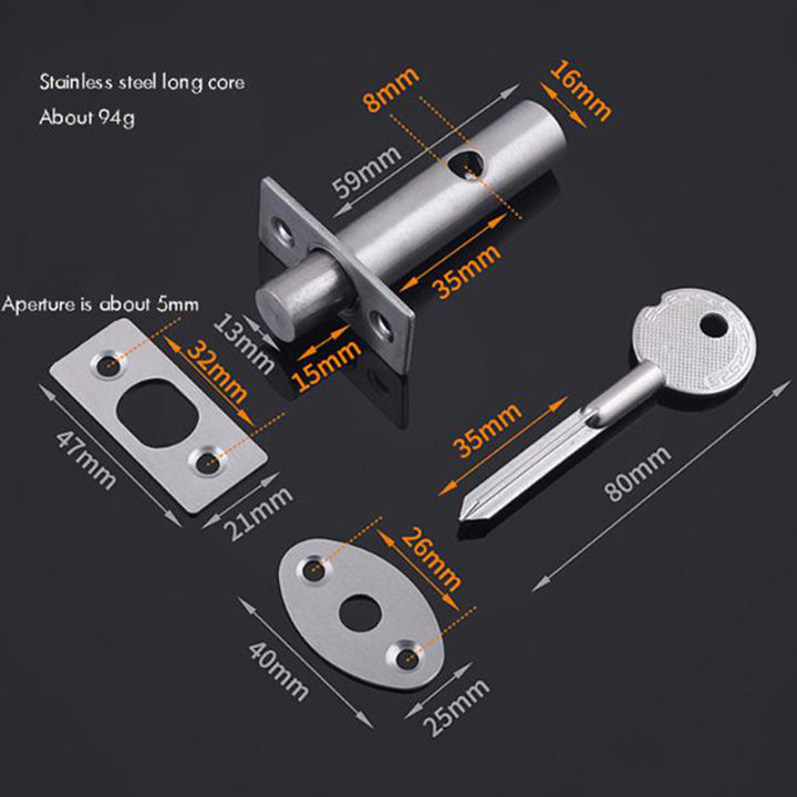 CozyCornerR Fire Door Stainless Steel Hidden Tubewell Key Mortise Lock ...