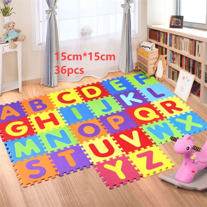 HT Eva Foam Puzzle Mat Baby Play Mat Alphabet and Numbers | Lazada PH