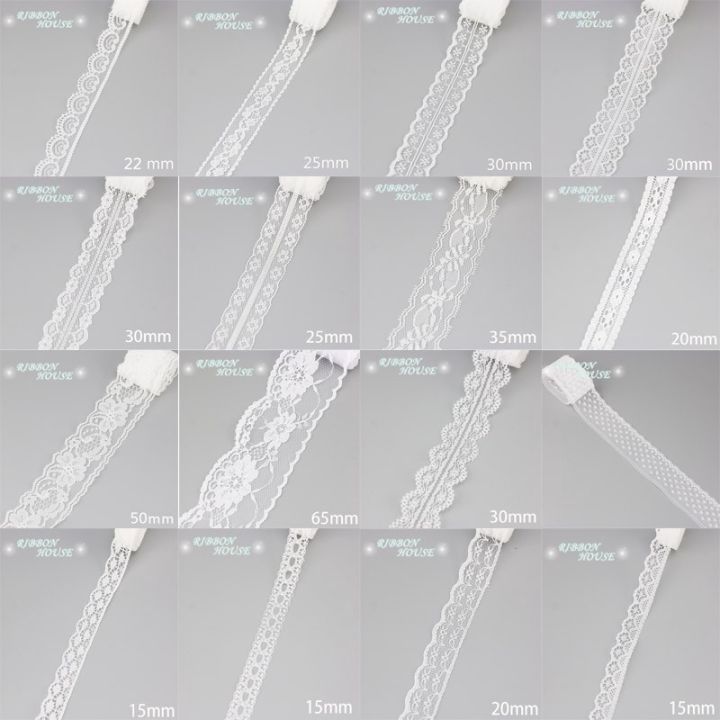 (5 yards/roll) white lace fabric Webbing Decoration packing Material ...