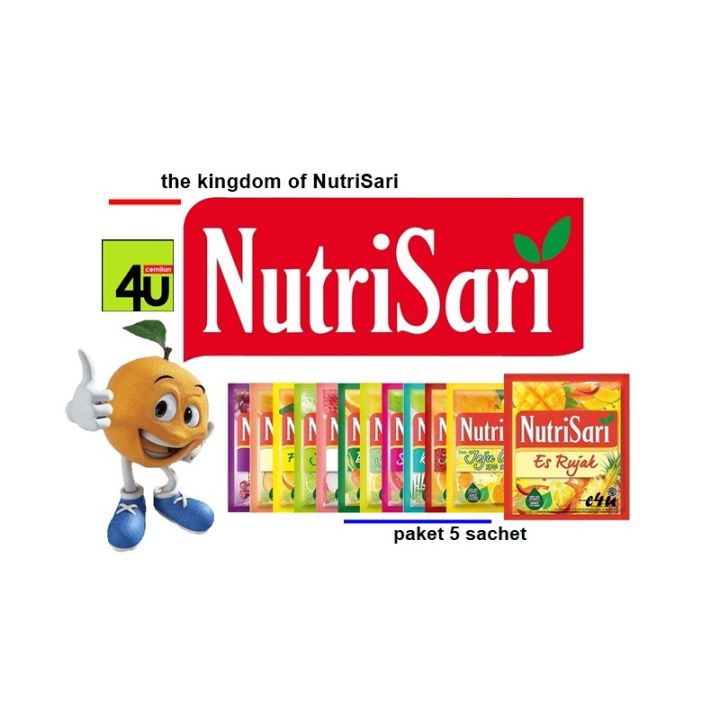 NutriSari Minuman Serbuk Rasa JERUK - PAKET 5 SACHET / NUTRI SARI ...