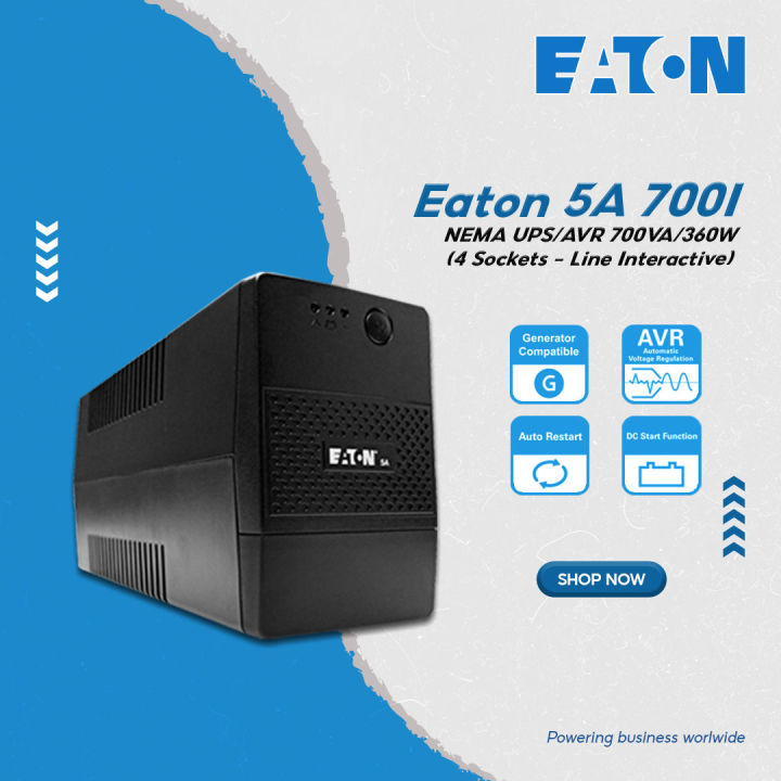 Eaton 700VA-360W Uninterruptible Power Supply, 5A700I-NEMA, Advantage ...