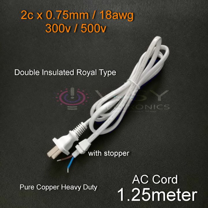 1.5mt / / 1.25mt / 1.1mt Heavy Duty AC Cord Royal Cable Type Standard US And Philippine Plug 2 ...