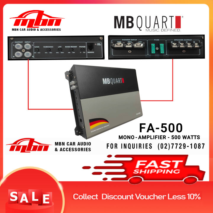 Car Power Audio Monoblock amplifiers for Car Amplifier MB QUART Formula ...