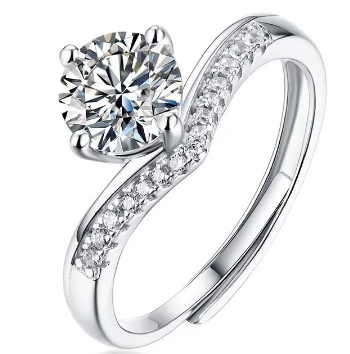 Classic men's and women's universal elegant crown adjustable zircon ...