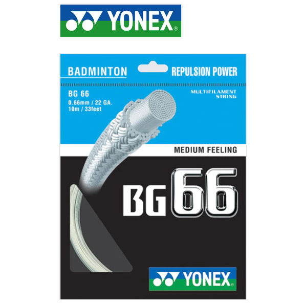 YONEX BADMINTON RACKET STRING #BG66 ULTIMAX MULTIFILAMENT MEDIUM ...