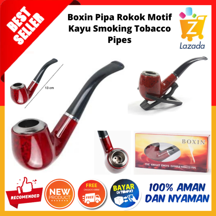 Pipa Rokok Motif Kayu Smoking Tobacco Pipes Alat Hisap Rokok Kayu ...