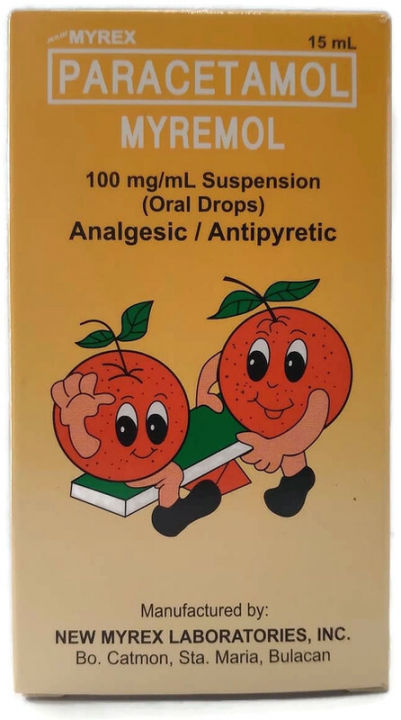 Myremol I Paracetamol) 100mg/ml Suspension Oral Drops 15ml | Lazada PH