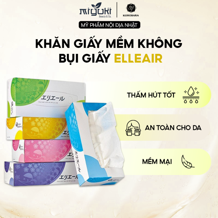 Khăn Giấy rút Elleair -Hộp 180 tờ ( Màu Ngẫu Nhiên) | Lazada.vn