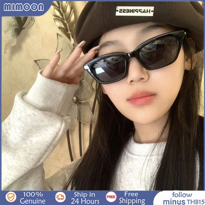 แว่นตากันแดด สไตล์วินเทจ แว่นทรงสี่เหลี่ยมเล็ก ป้องกันรังสียูวี ผู้ชายและผู้หญิง MIMOON | Lazada ...