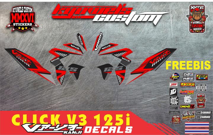 HONDA CLICK V3 VARIO KANJI DECALS | Lazada PH