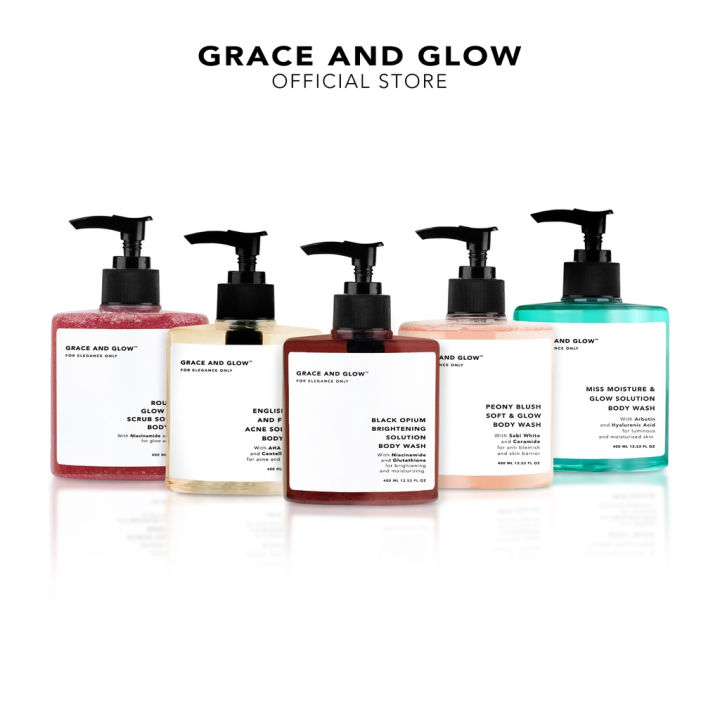 [BPOM] GRACE and GLOW Body Wash Brightening with Niacinamide , Anti Acne, Anti Aging with ...