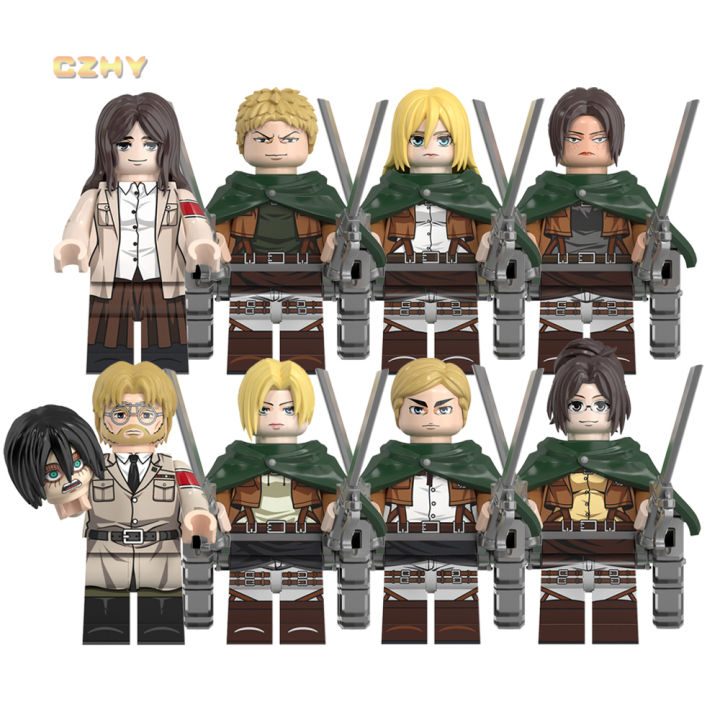 WM Blocks Anime Attack on Titan Minifigs Building Block Montessori ...