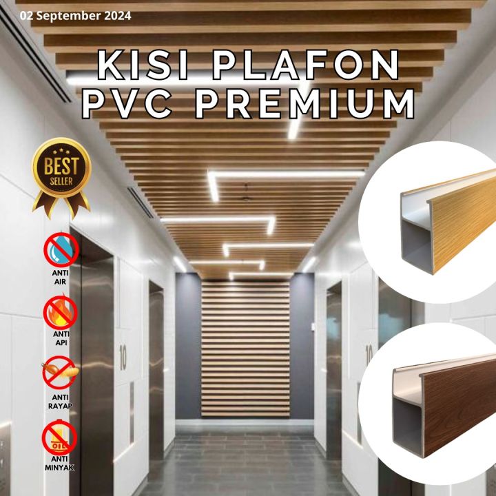 Kisi Kisi Plafon PVC | Plafon PVC | WPC Bar Ceiling | plafond PVC motif ...