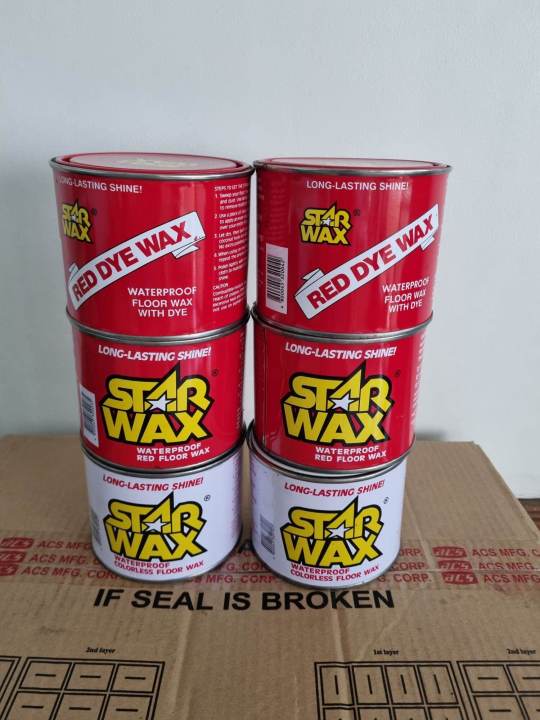 Star Wax Floor Wax in Can 450g or box 90g ( Red / Red Dye / Colorless ...
