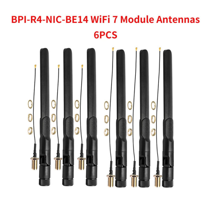Banana Pi BPI-R4 BPI-R4-NIC-BE14 WiFi 7 Module Antennas for Banana Pi ...