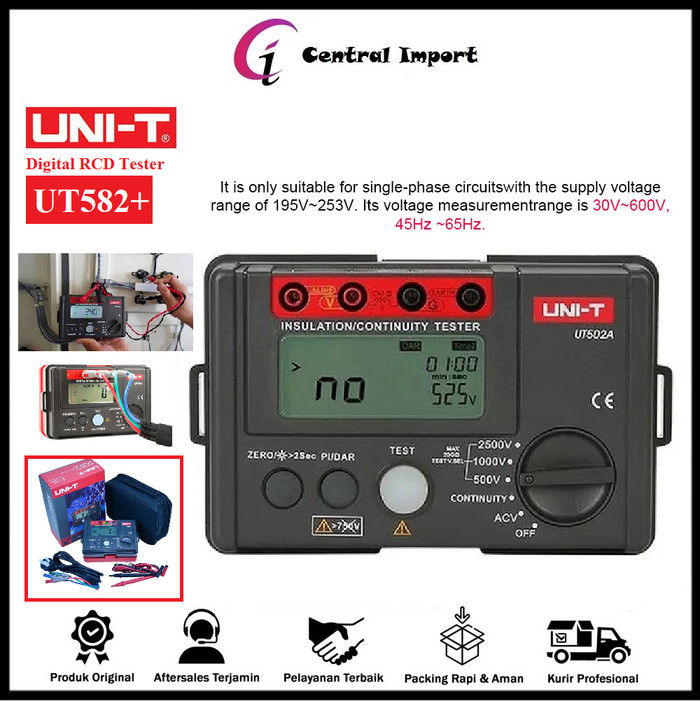 UNI-T UT582+ Digital Rcd (Elcb) Tester Auto Ramp Leakage Circuit UT582 ...