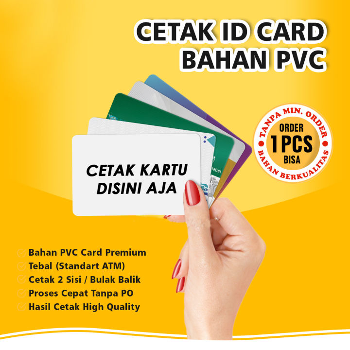 CETAK ID CARD CUSTOM BAHAN PVC SATU HARI JADI | Lazada Indonesia