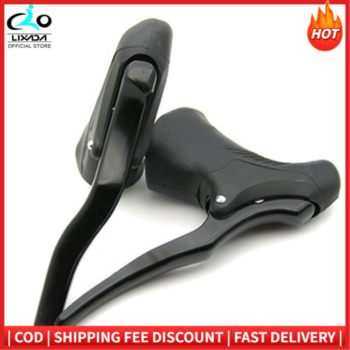 1 Pair Aluminum Alloy Road Bike Drop Bar Brake Levers Anti-slip Cycle ...