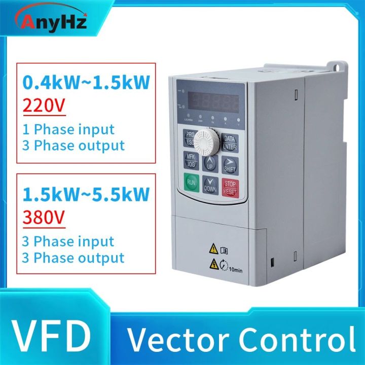 VFD Variable Frequency Drive Inverter 2.2kW,4kW,5.5kW 380V 3Phase Input; 220V 1-Phase Inverter ...