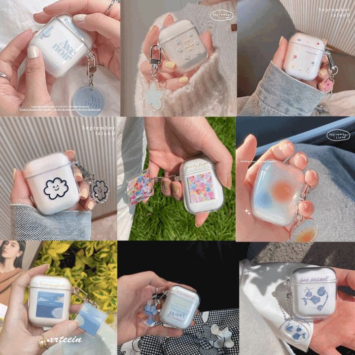 Cute Fresh Flower Earphone Case For AirPods 1 2 3 PRO I12 Case ...