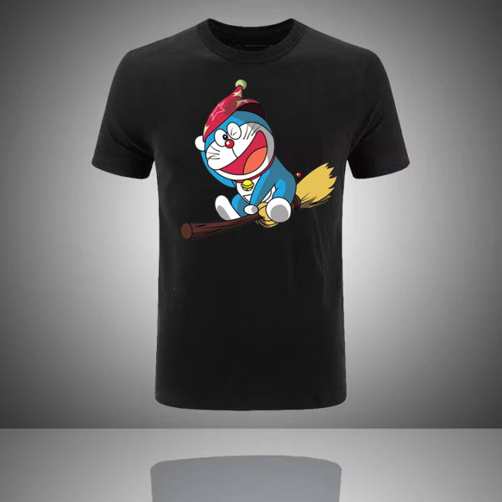 doraemon T-Shirt เสื้อยืดคอกลม แขนสั้น เสื้อลาย โดราเอม่อน โดเรม่อน สกี ...
