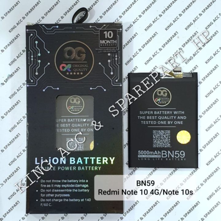 NEW OG SUPER BATERAI BATRE BATTERY BN-59 XIAOMI REDMI NOTE 10 4G / NOTE ...