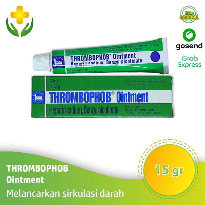 Thrombophob Ointment 15 gr Salep Lebam Memar Pembekuan Darah | Lazada ...