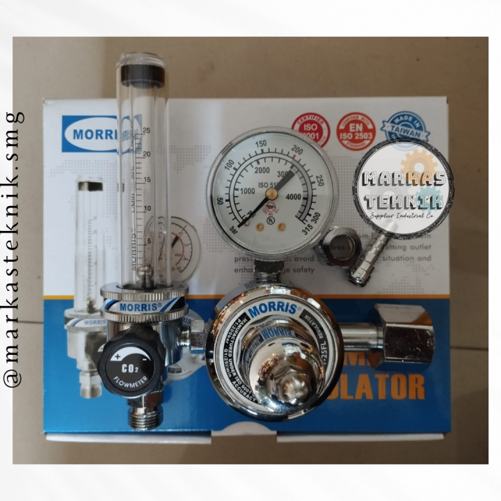 MORRIS Flowmeter Regulator Harris Style MODEL 101-25FL-CD For CO2 | Lazada Indonesia