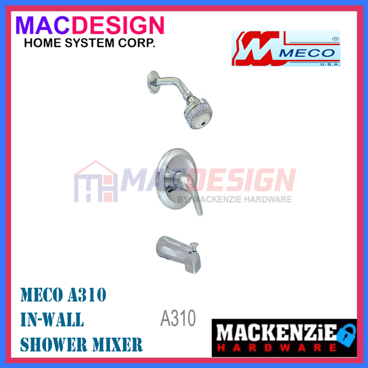 MECO A310 IN WALL SHOWER MIXER MIXING VALVE, SINGLE CONTROL LEVER METAL ...