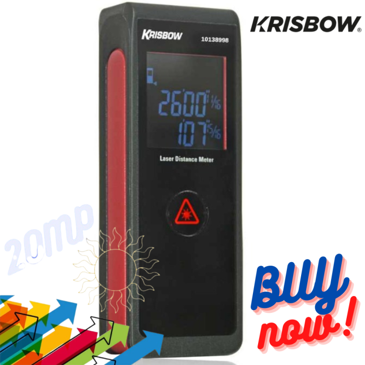 Meteran Laser Digital Krisbow LASER DISTANCE METER 20M | Lazada Indonesia