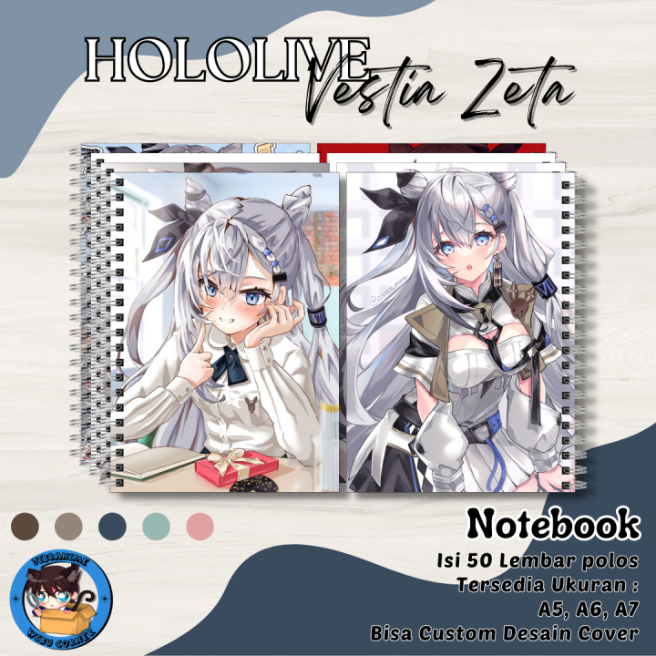note book hololive vestia zeta / notebook hololive vestia zeta / buku catatan hololive vestia ...