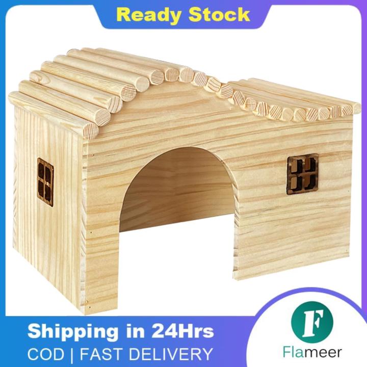 Flameer Creative Hamster Wooden House Nesting Habitat for Rutin Chicken ...